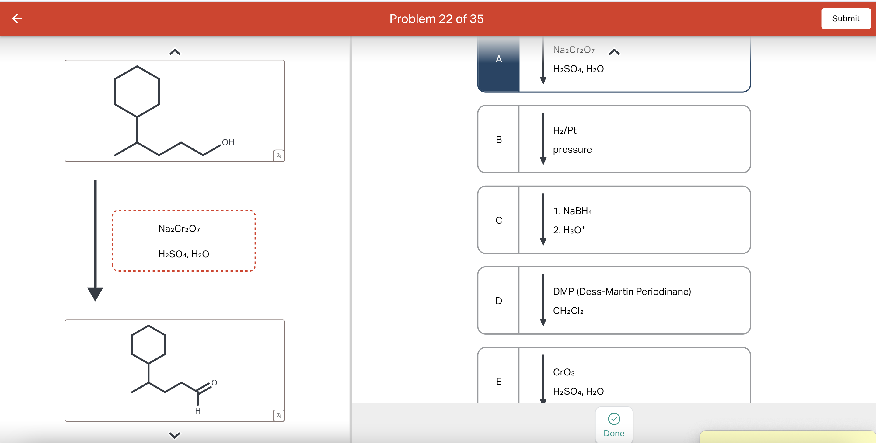 Solved Choose the best reagents to ﻿complete the following | Chegg.com