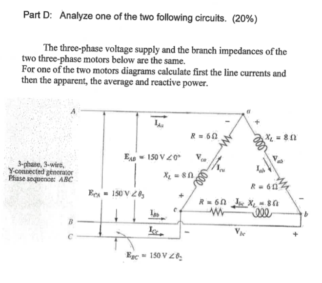 Solved Part D: Analyze one of the two following circuits. | Chegg.com