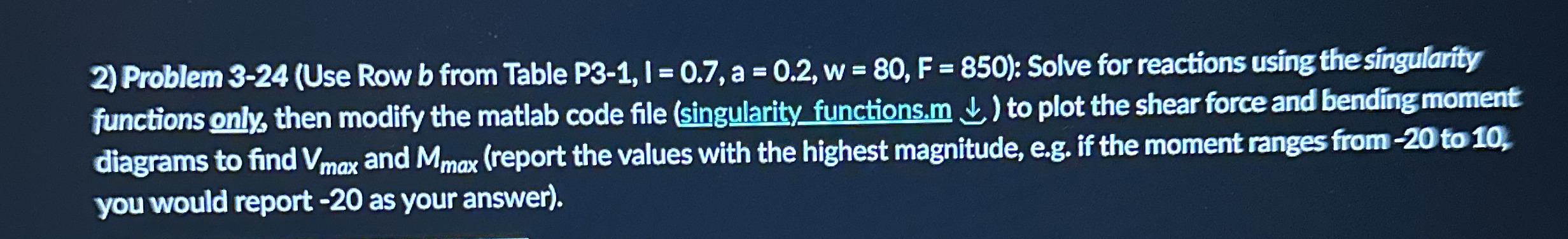 Solved Problem 3-24 (Use Row b ﻿from Table | Chegg.com