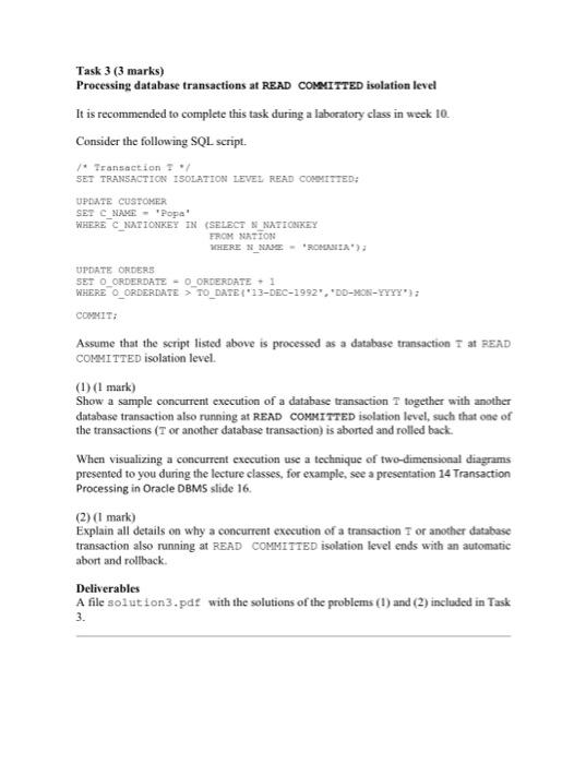 Solved (3) (1 mark) Consider the following concurrent | Chegg.com