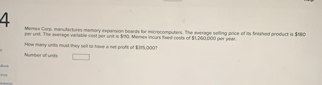 Solved Memex Corp. manufactures memory expansion boards for | Chegg.com