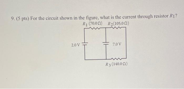 Solved 9. (5 pts) For the circuit shown in the figure, what | Chegg.com Solved 9. (5 pts) For the circuit shown in the figure, what | Chegg.com