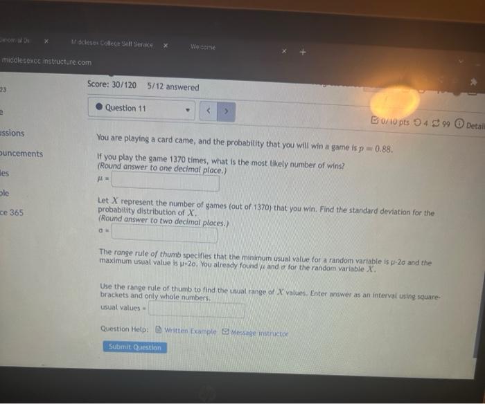 Solved You are playing a card came, and the probability that | Chegg.com