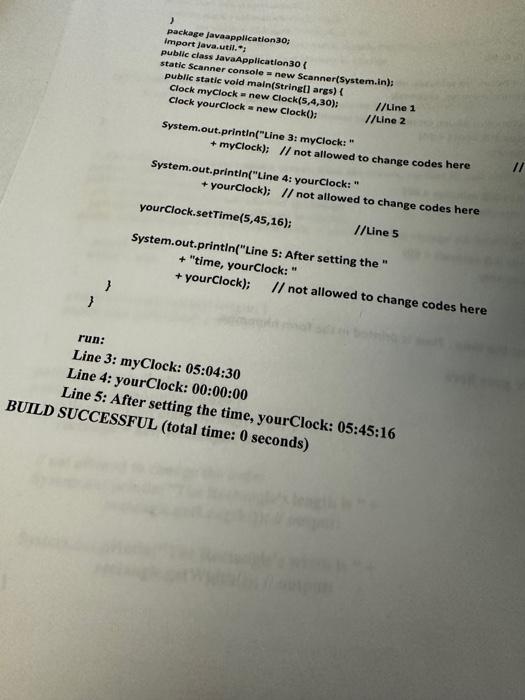 Solved Backage lavaapplicationso public class clock private | Chegg.com