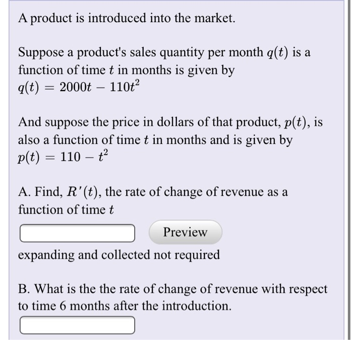 Solved A product is introduced into the market. Suppose a | Chegg.com