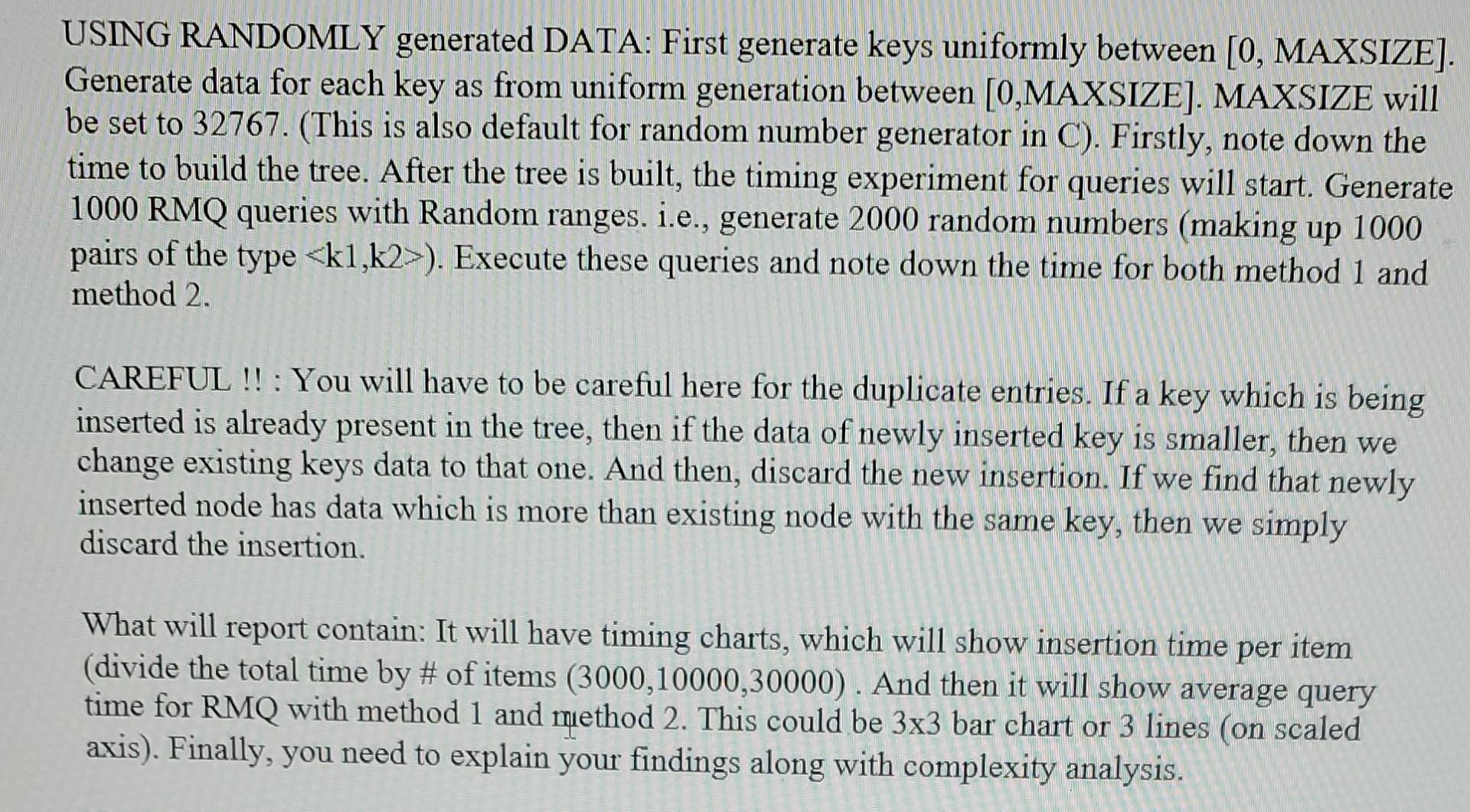 Solved USING RANDOMLY generated DATA: First generate keys | Chegg.com
