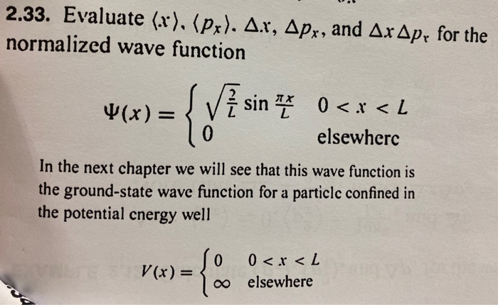 Solved 2.33. Evaluate (x), (Px), A.x, APx, and Ax Apr for | Chegg.com