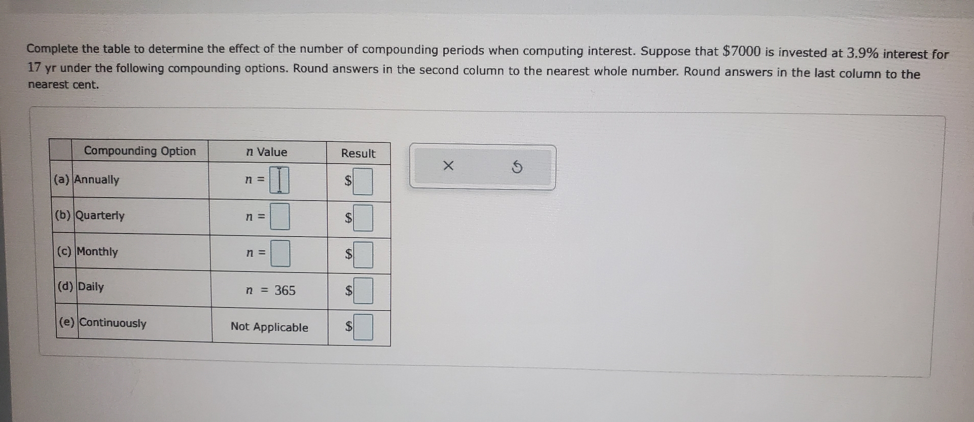 Solved Complete the table to determine the effect of the | Chegg.com