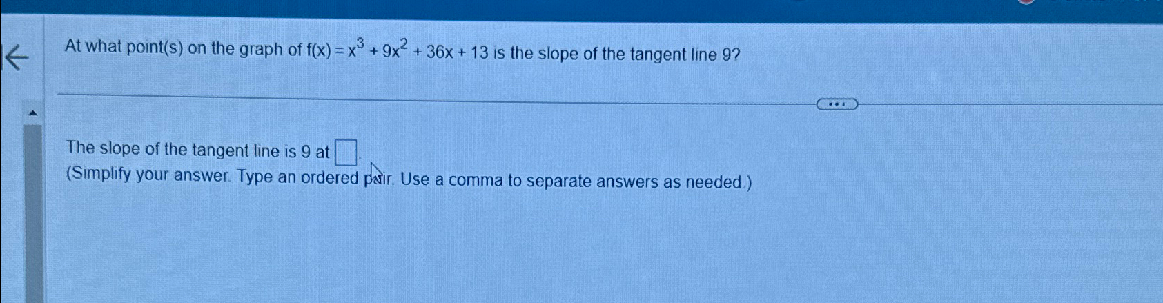 Solved At what point(s) ﻿on the graph of f(x)=x3+9x2+36x+13 | Chegg.com