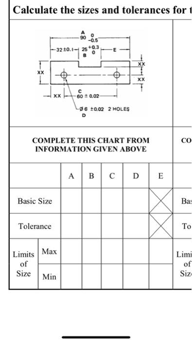 Solved Worksheet: Limits & Tolerances Section No. Submitted | Chegg.com