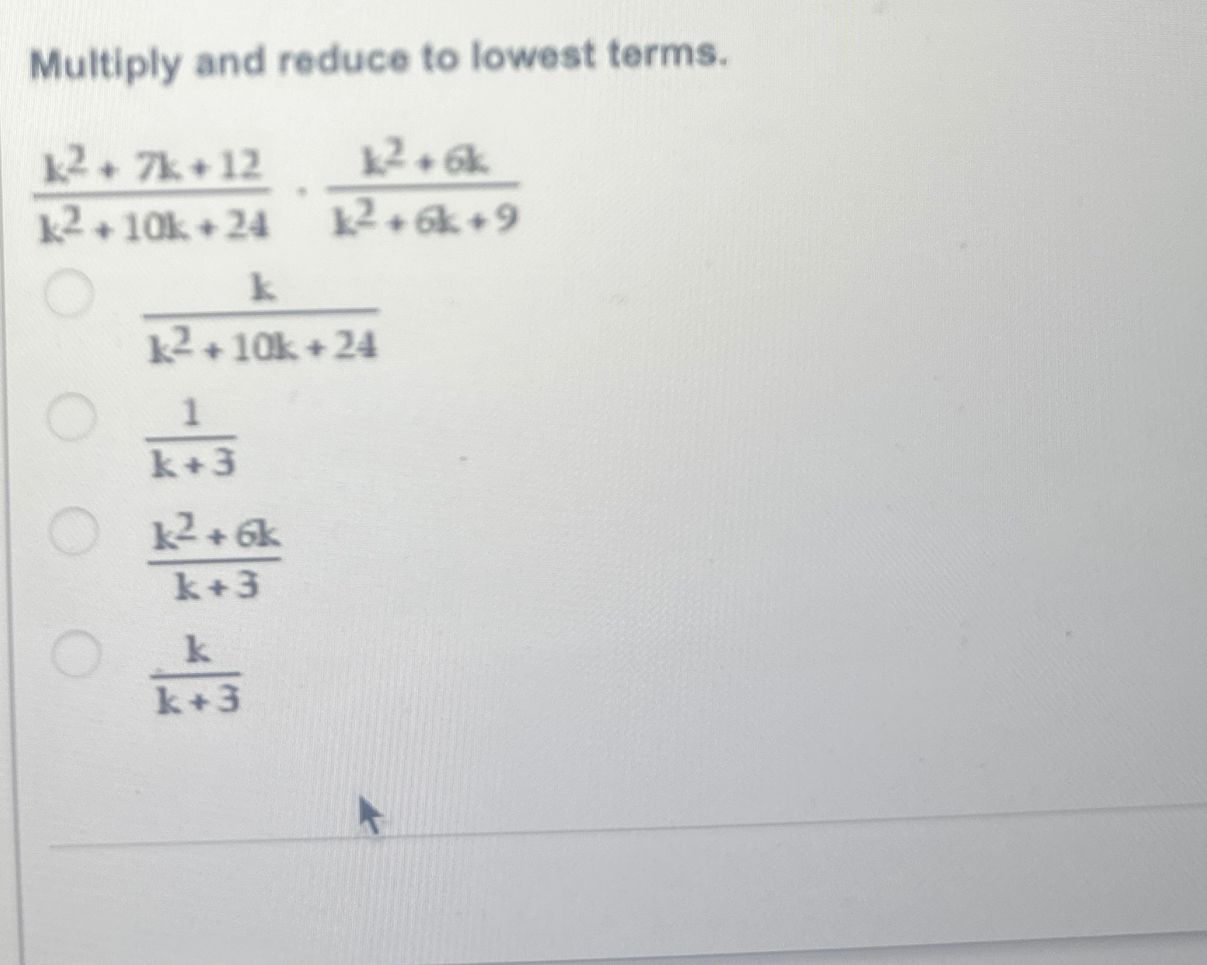 Solved Multiply and reduce to lowest | Chegg.com