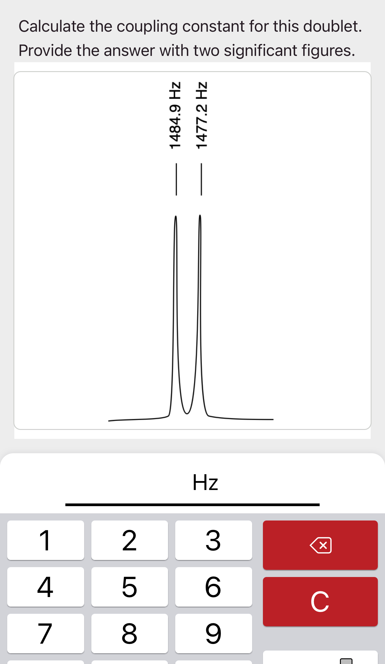 Solved Calculate the coupling constant for this | Chegg.com