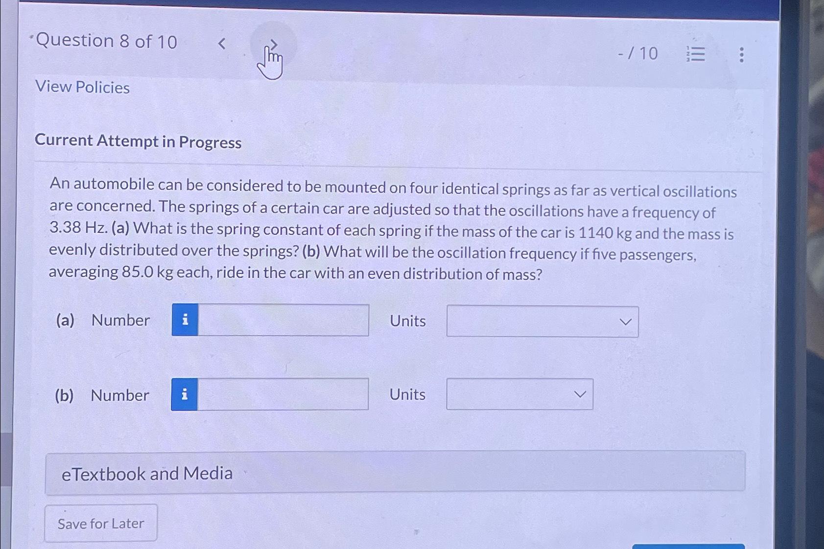 Solved -Question 8 ﻿of 10-10View PoliciesCurrent Attempt in | Chegg.com