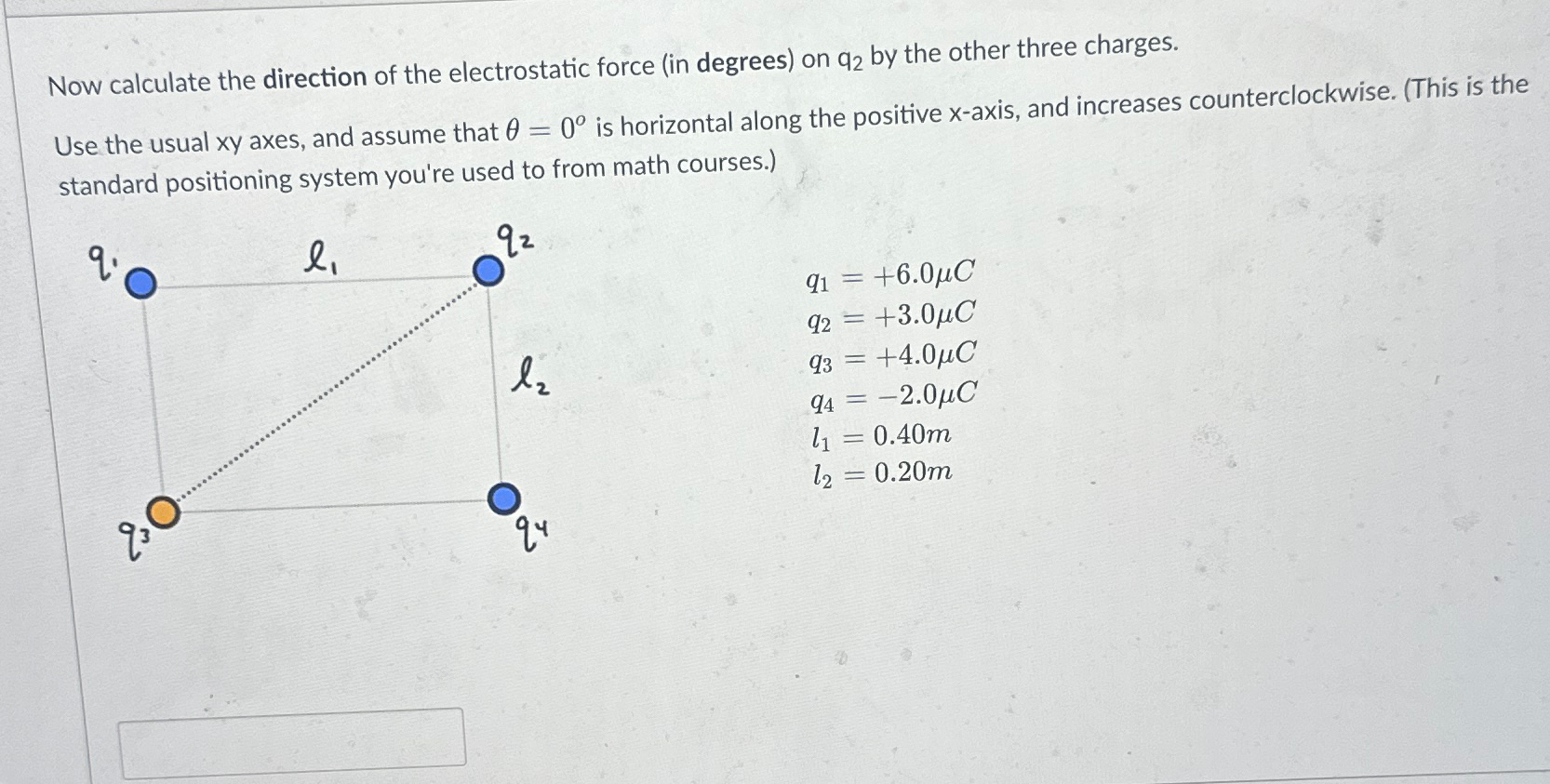 Solved Now calculate the direction of the electrostatic | Chegg.com