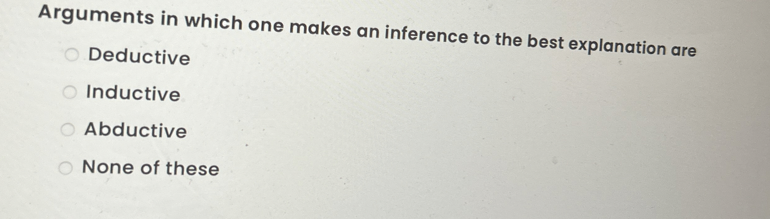 Solved Arguments in which one makes an inference to the best | Chegg.com