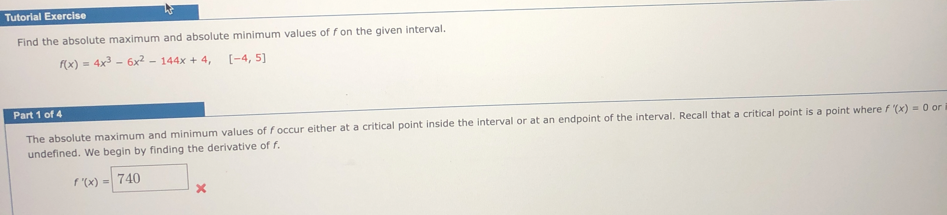Solved Tutorial ExerciseFind the absolute maximum and | Chegg.com