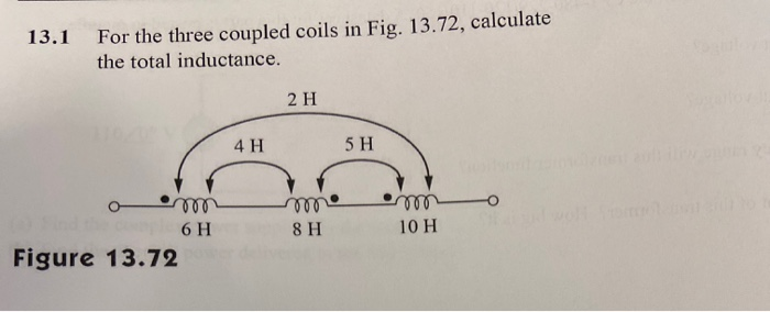 Solved 13.1 For the three coupled coils in Fig. 13.72, | Chegg.com