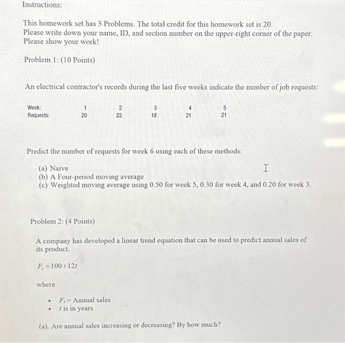 Solved This homework set has 3 Problems. The total credit | Chegg.com Solved This homework set has 3 Problems. The total credit | Chegg.com