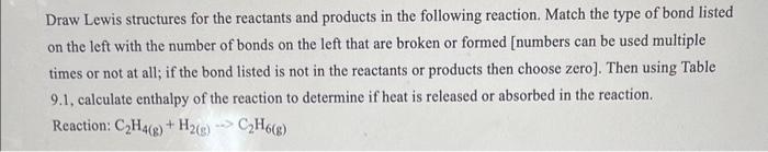 Solved Draw Lewis structures for the reactants and products | Chegg.com