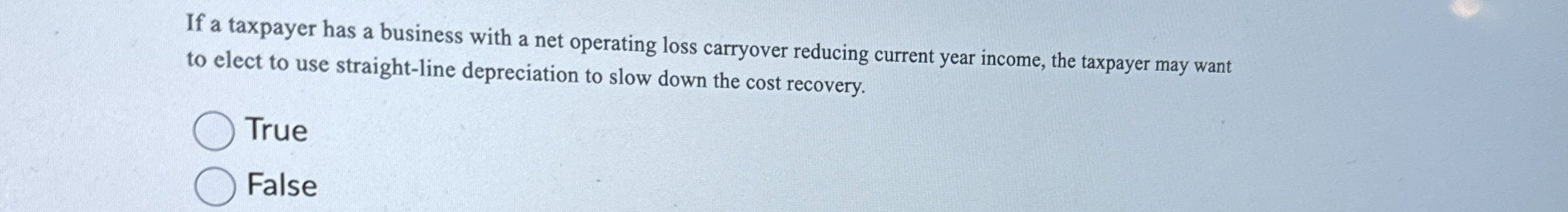 Solved If a taxpayer has a business with a net operating | Chegg.com