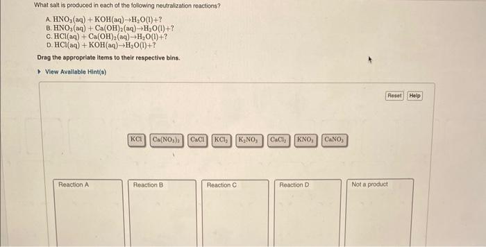 Solved What sall is produced in each of the following | Chegg.com