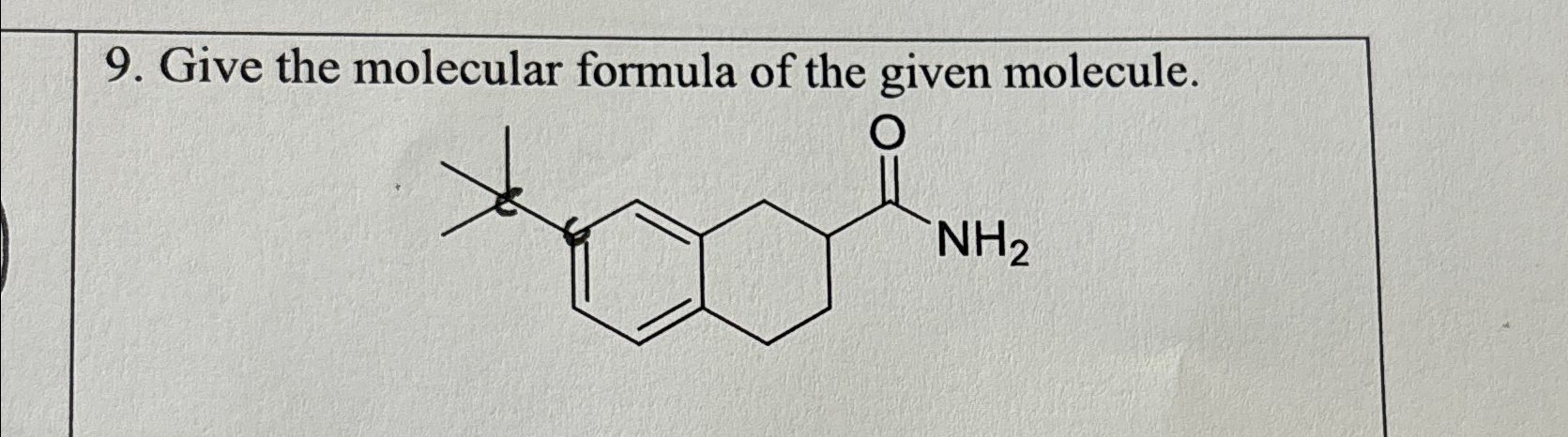 Give the molecular formula of the given molecule. | Chegg.com