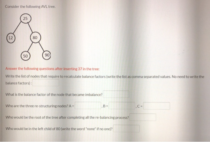Solved Consider the following AVL tree. Answer the following | Chegg.com