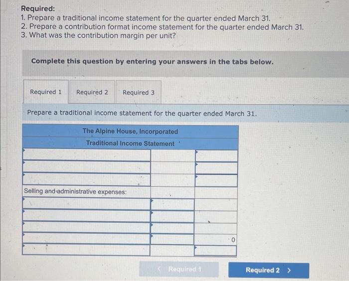 Solved Exercise 1-15 (Static) Traditional and Contribution | Chegg.com