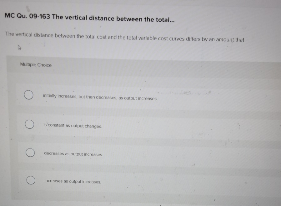 Solved MC Qu. 09-163 ﻿The vertical distance between the | Chegg.com