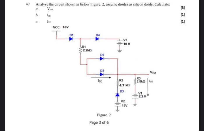 Solved [3] a. c. [1] ii) Analyse the circuit shown in below | Chegg.com
