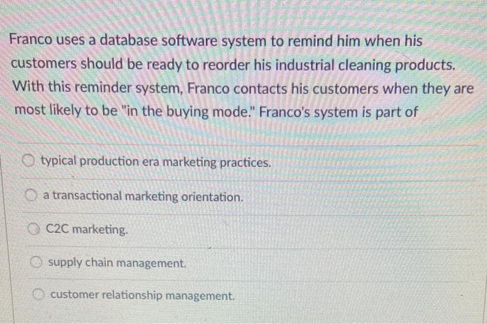 solved-franco-uses-a-database-software-system-to-remind-him-chegg