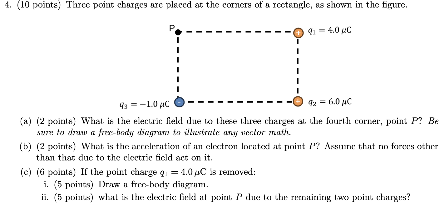 Solved (a) (2 ﻿points) ﻿What is the electric field due to | Chegg.com
