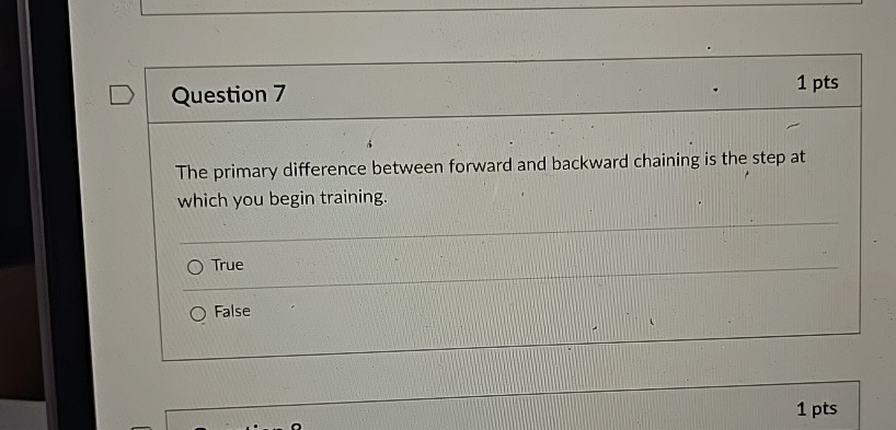 Solved Question 71ptsThe primary difference between forward | Chegg.com