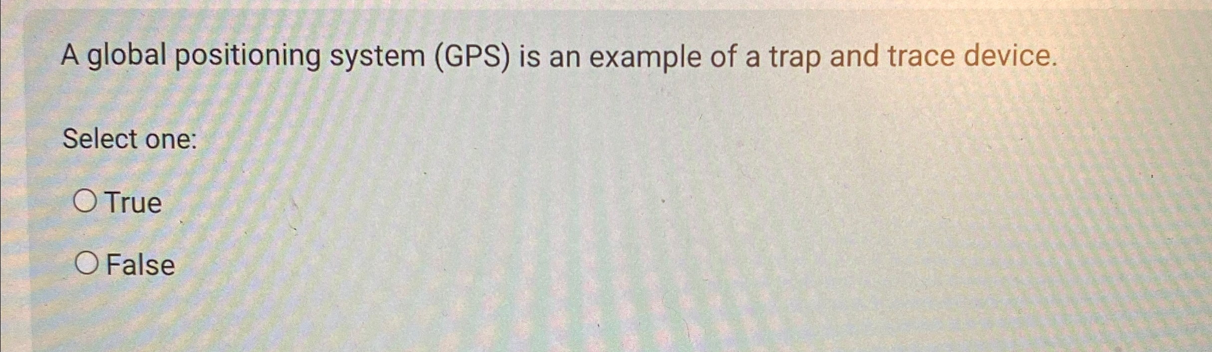 Solved A global positioning system (GPS) ﻿is an example of a | Chegg.com
