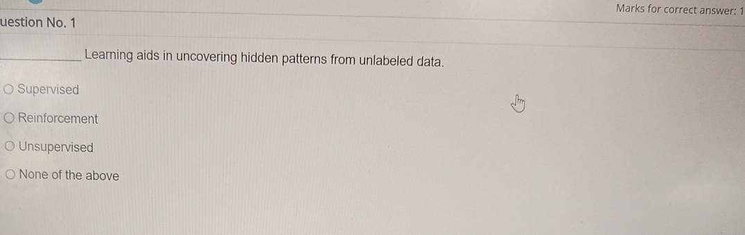 Solved uestion No. 1Marks for correct answer: 1q, ﻿Learning | Chegg.com