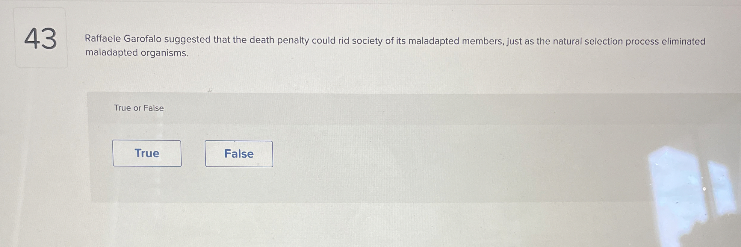 Solved Raffaele Garofalo suggested that the death penalty | Chegg.com