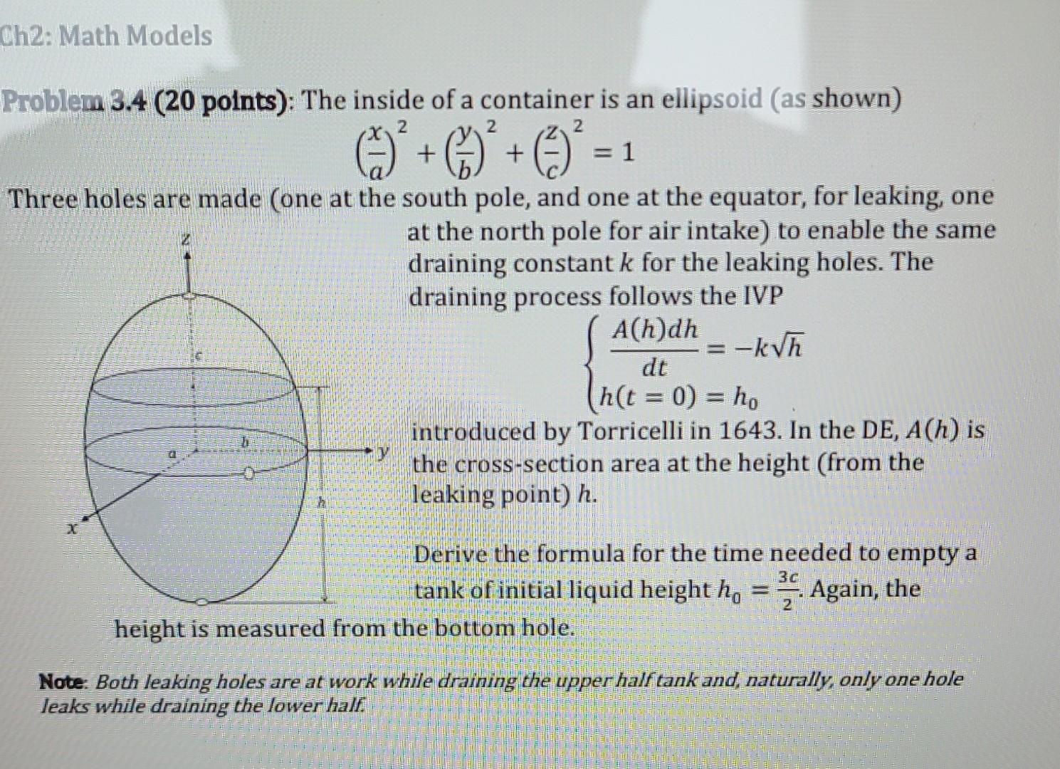 Solved roblem 3.4 (20 points): The inside of a container is | Chegg.com
