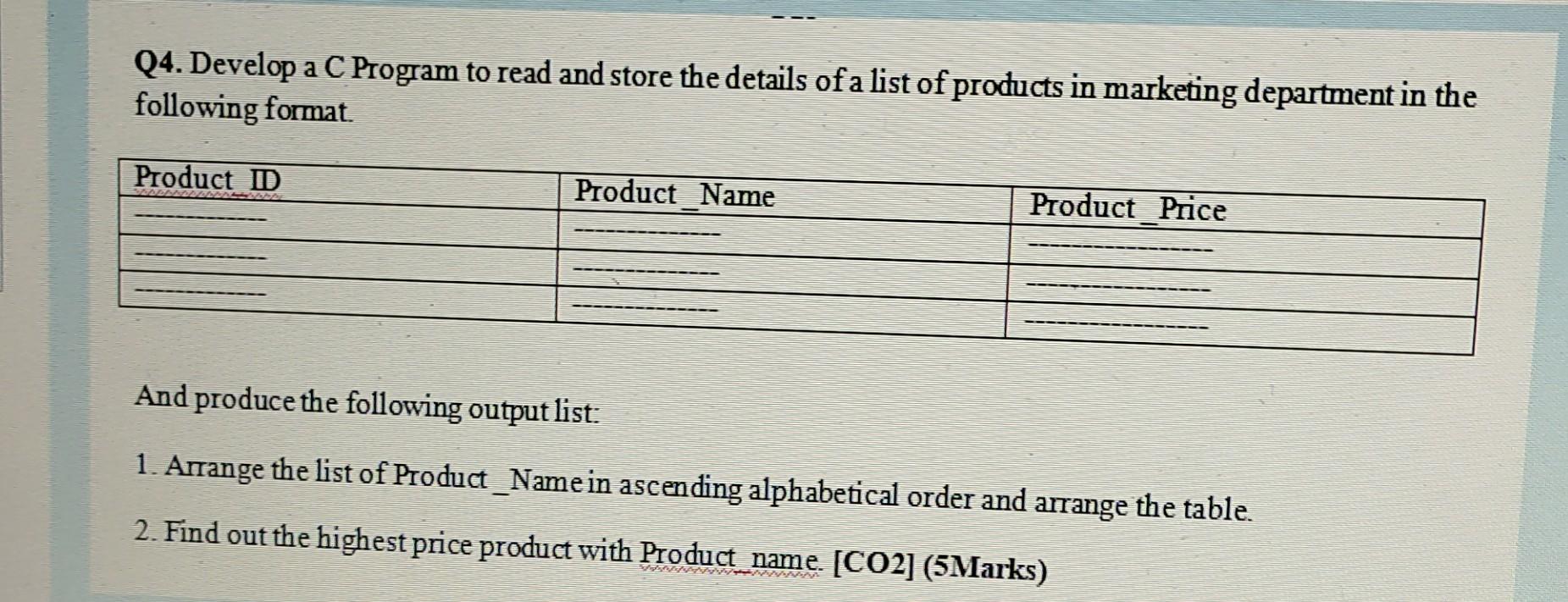Solved Q5.Write a program to create a structure "employee" | Chegg.com