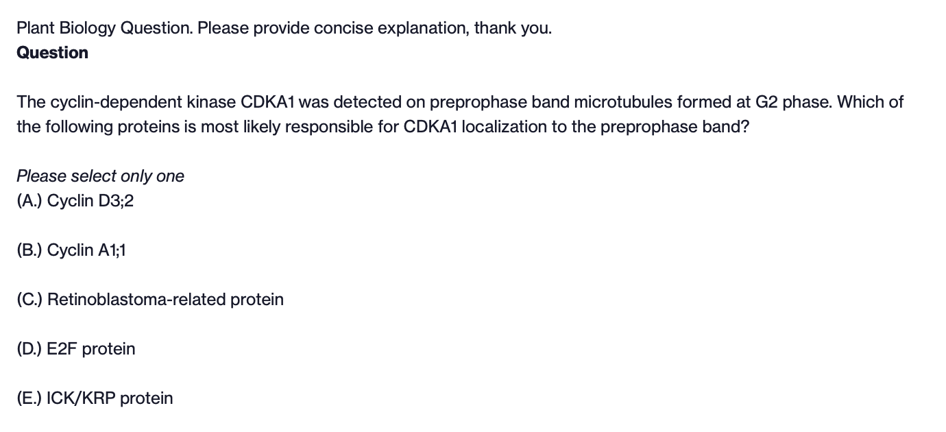 Solved Plant Biology Question. Please provide concise | Chegg.com