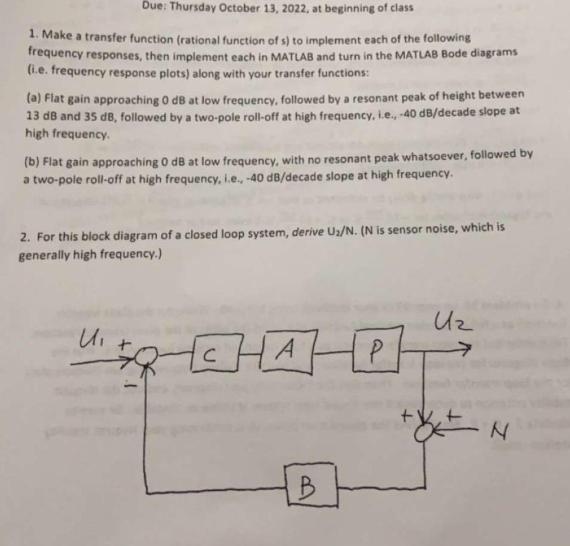 Solved 1. Make a transfer function (rational function of s) | Chegg.com