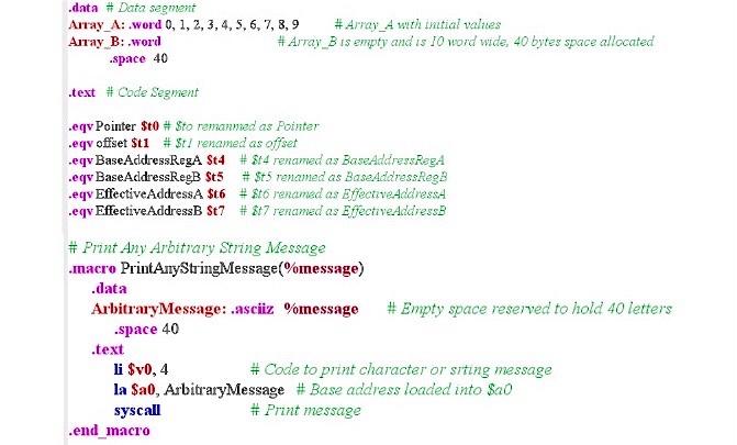 Solved .data \# Deta segment Array_A: word | Chegg.com