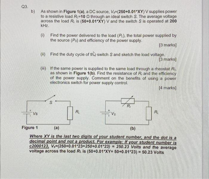 Solved b) As shown in Figure 1(a), a DC source, | Chegg.com