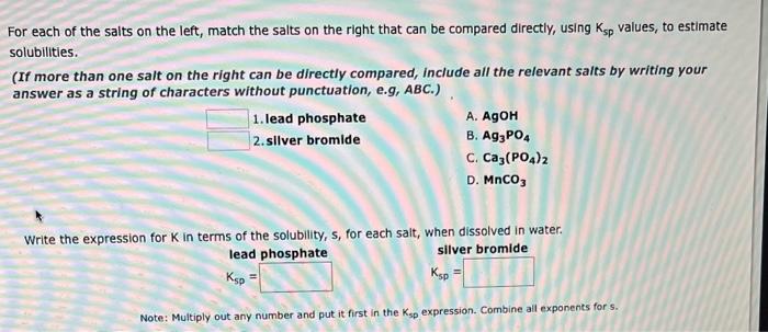 Solved Consider these compounds: A. AgI B. Zn(OH)2 C. CoS D. | Chegg.com