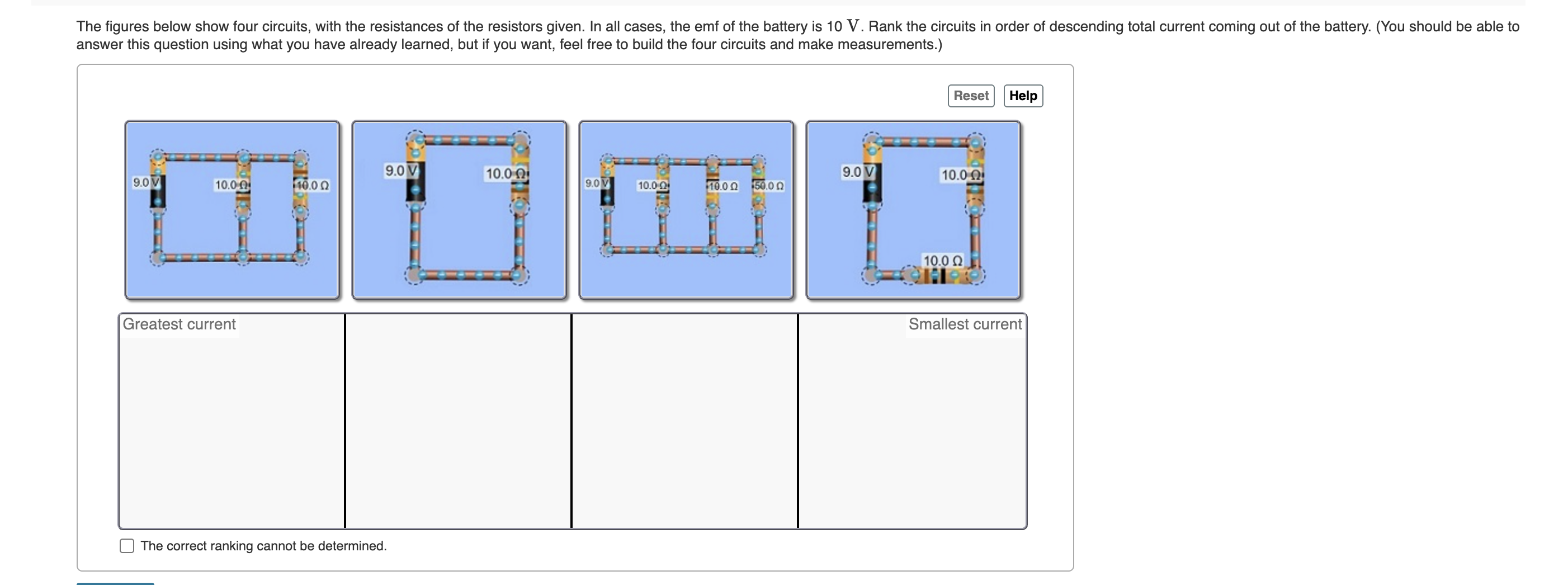 Solved Part L The figures below show four circuits, with the | Chegg.com
