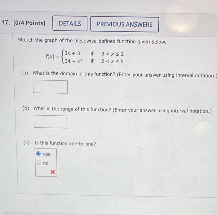 Solved Sketch the graph of the piecewise-defined function | Chegg.com