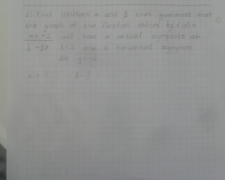 Solved 6) Find constant a and B that guarantee that the | Chegg.com