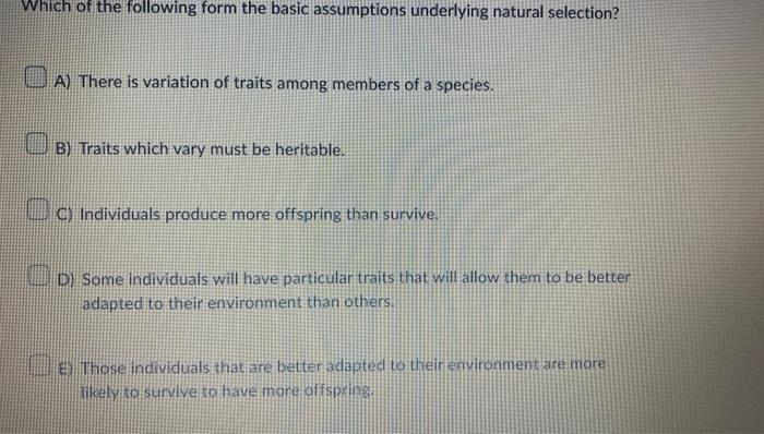 Solved Which of the following form the basic assumptions | Chegg.com