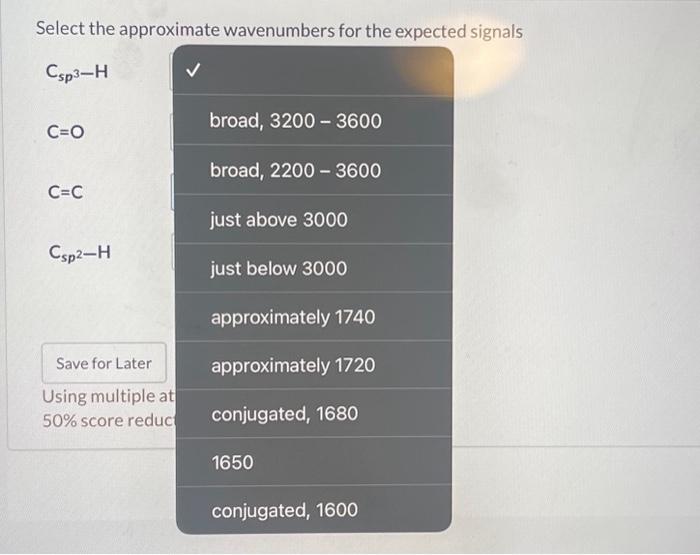 Solved Select the approximate wavenumbers for the expected | Chegg.com