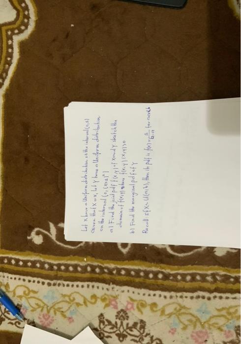 Let x hene a Uneform ditribution ent the interval | Chegg.com