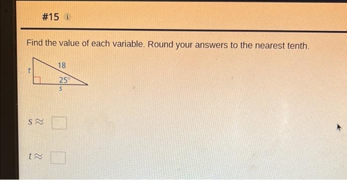 Solved Solve ABC. Round decimal answers to the nearest | Chegg.com